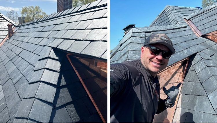 A Georgian Revival home reclaims its glory days with new natural slate ...